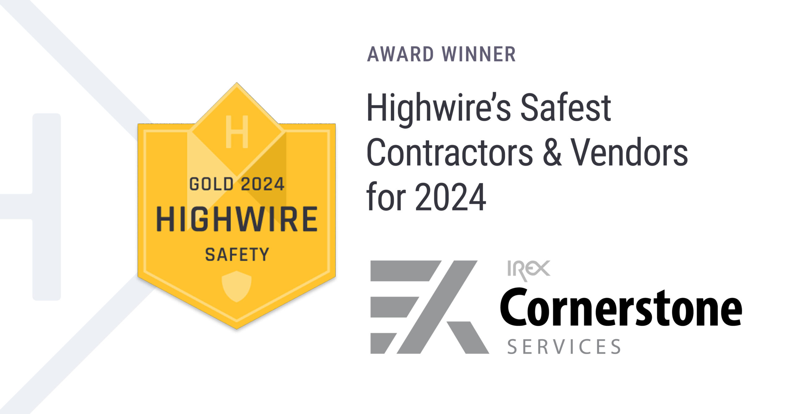 News: Cornerstone Receives Gold Safety Award – Cornerstone Services Group